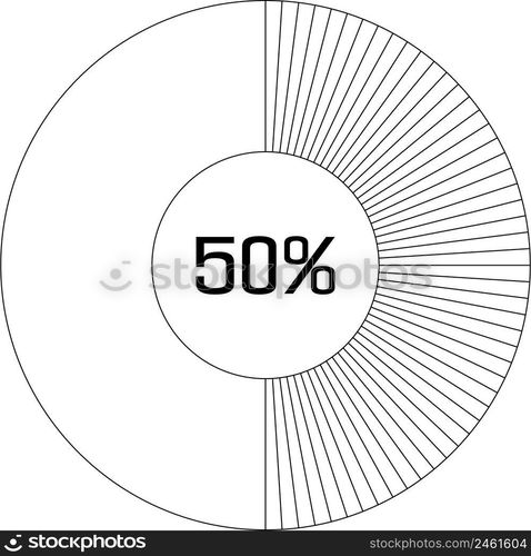 50 pie chart percentage infographic round pie chart percentage ...