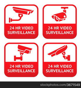 CCTV pictogram, video surveillance, set symbol security camera ...