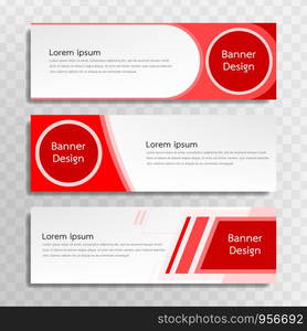 A set of red banner templates designed for the web and various ...