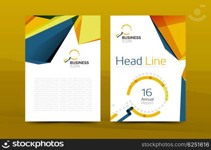 A4 front page business identity for annual report, Corporate brochure ...