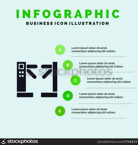 Access, Control, Turnstiles, Underground Solid Icon Infographics 5 ...
