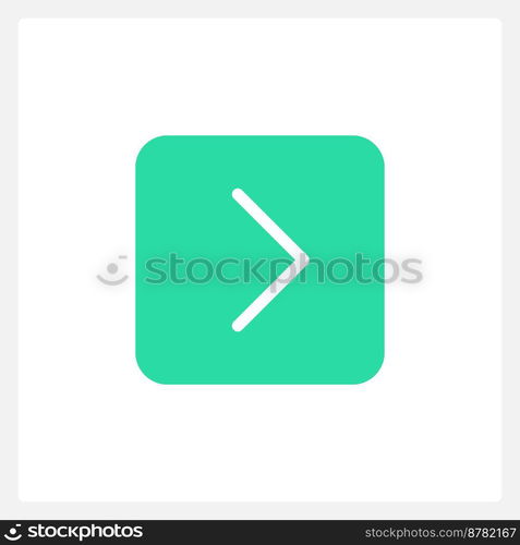 Active Forward Arrow Ui Element Template Editable Isolated Vector Dashboard Component Flat