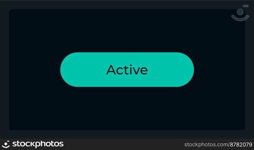 Active sign up button state UI element template. Editable isolated ...