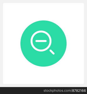 Active zoom plus button UI element template. Editable isolated vector dashboard component. Flat ...