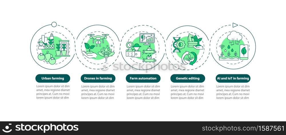 Agriculture innovation vector infographic template. Urban farming ...