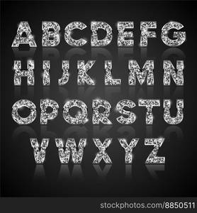 X-ray Font Vector. Transparent Roentgen Alphabet. Radiology 3D Scan ...