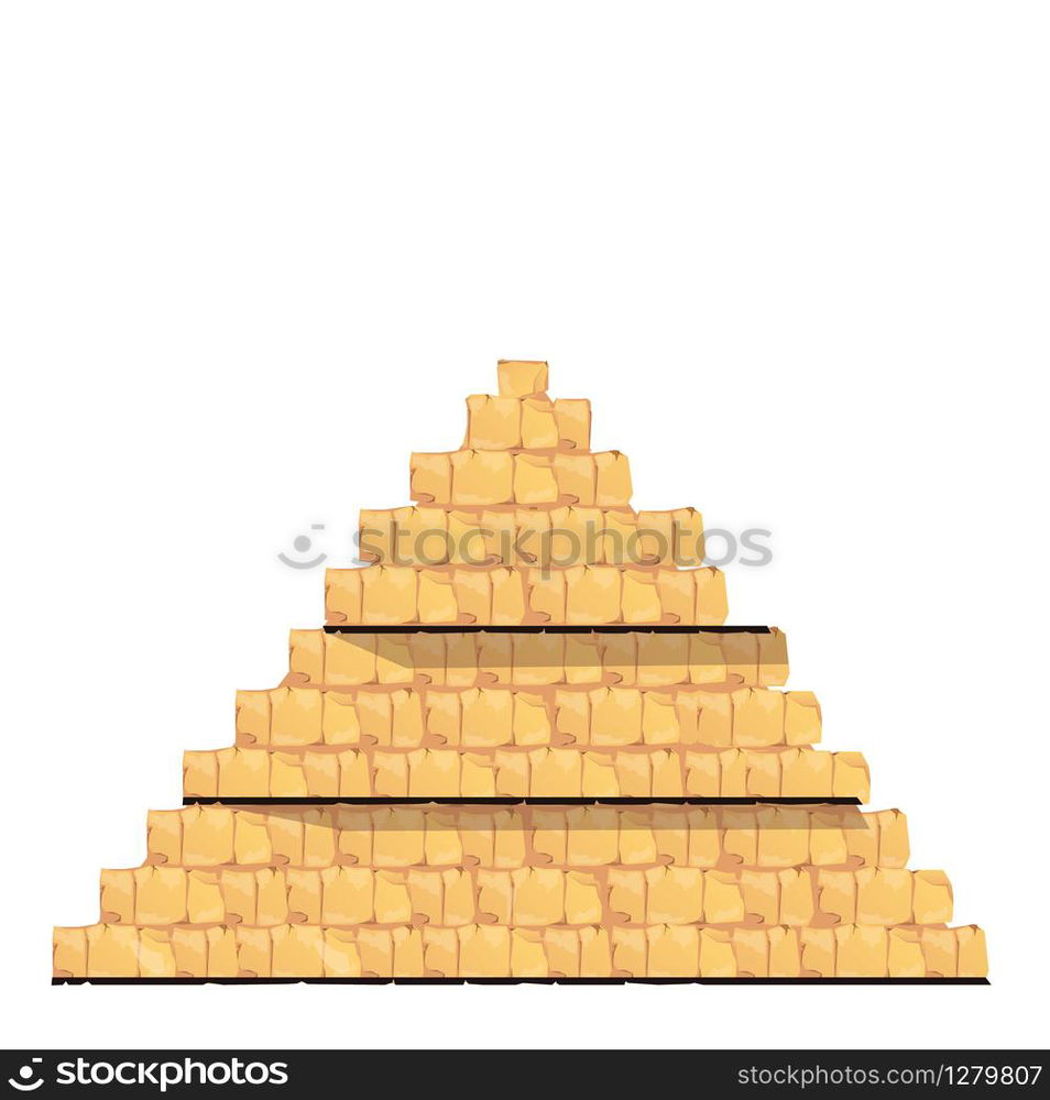 Ancient Egypt pyramid vector cartoon infographic illustration. Cross ...