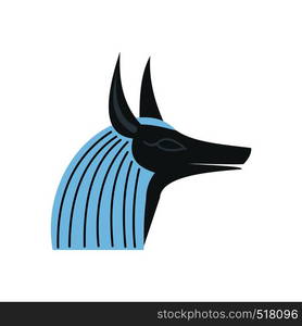 Anubis head icon in simple style isolated on white background. Anubis ...