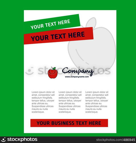 Apple Title Page Design for Company profile ,annual report ...