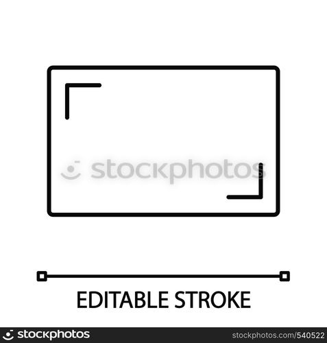 Aspect ratio linear icon. Thin line illustration. Screen size. Contour ...