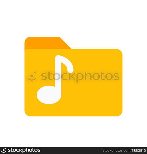 audio folder, icon on isolated background — Stockphotos.com