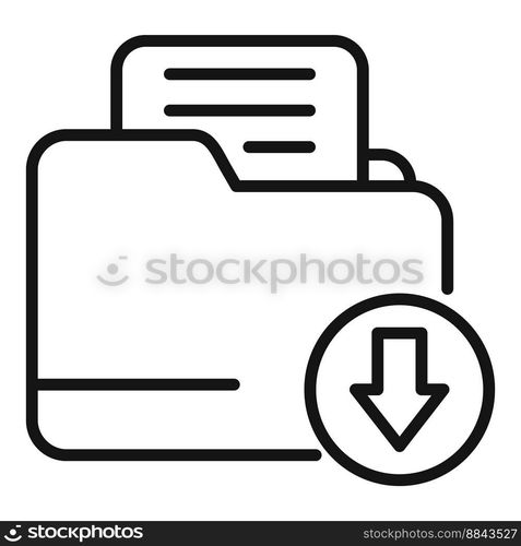 Backup Folder Icon Outline Vector Data Storage File Network Backup Folder Icon Outline Vector