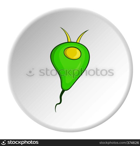 Bacterial cell icon. Cartoon illustration of bacterial cell vector icon ...