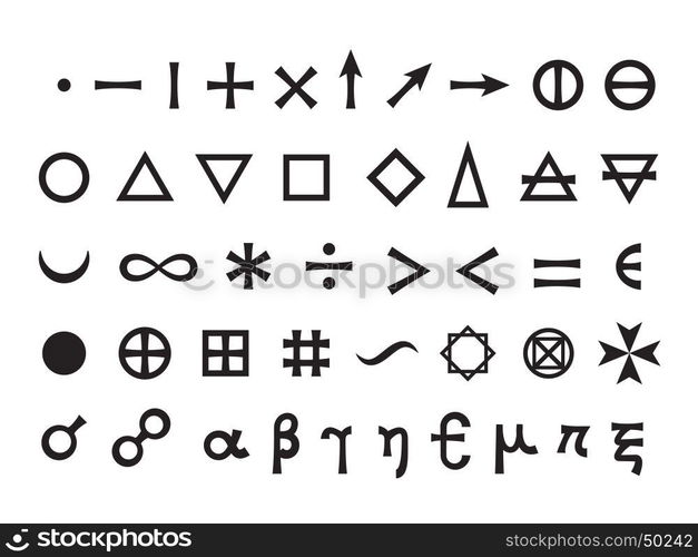 Basic Signs, Fundamental Elements and Mathematical Symbols (Mystique ...