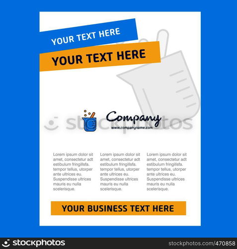 Beaker Title Page Design for Company profile ,annual report ...