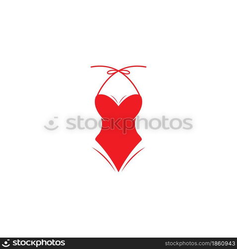 Bikini Logos Vector Template. Swimsuit Logo Design Vector — Stockphotos.com