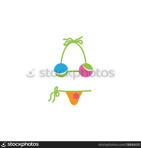 Bikini Logos Vector Template. Swimsuit Logo Design Vector — Stockphotos.com