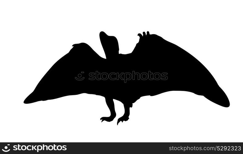 Black Silhouette Dinosaur. Black Vector Illustration. EPS10. Silhouette ...