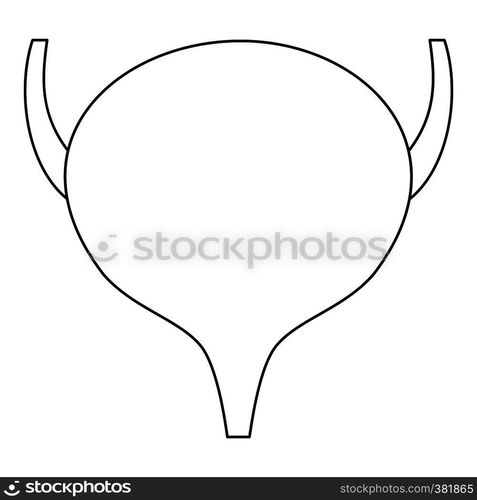 Bladder icon. Outline illustration of bladder vector icon for web ...