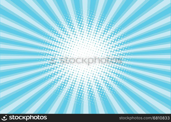 blue colored back pop art style background. backdrop line space. sun ...