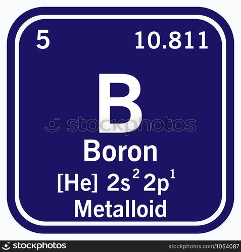 Boron Periodic Table of the Elements Vector illustration eps 10.. Boron ...