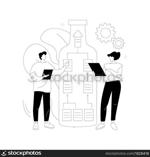 Bottleneck analysis abstract concept vector illustration. Visual ...