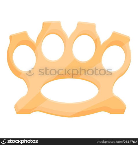 Brass knuckles icon cartoon vector. Fist fight. Knuckle duster. Brass ...