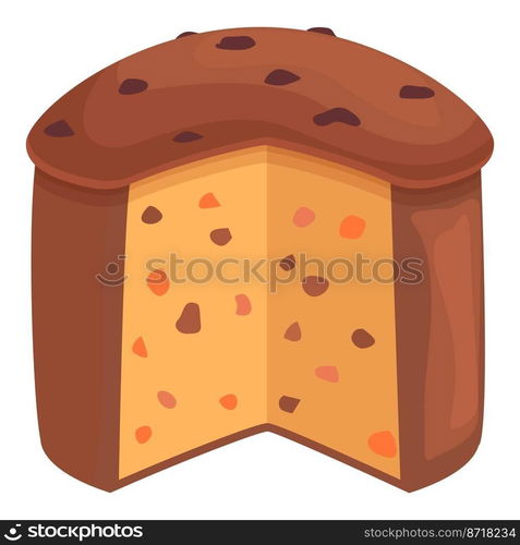 Bread panettone icon cartoon vector. Italian cake. Cream food. Bread ...