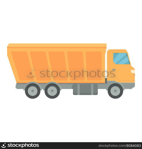 Building tipper icon cartoon vector. Truck dump. Loader delivery ...