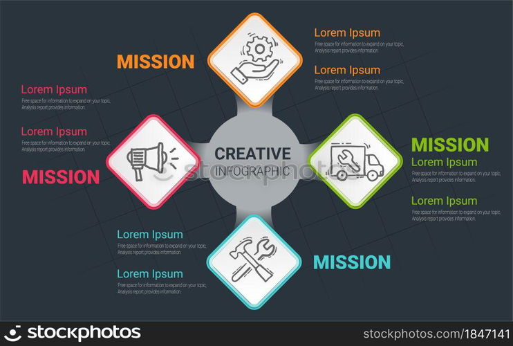 Business hierarchy organogram chart infographics. Corporate ...