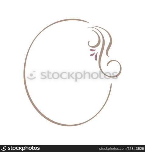 Calligraphy Round Quote speech frame vintage icon. Hand drawn text ...