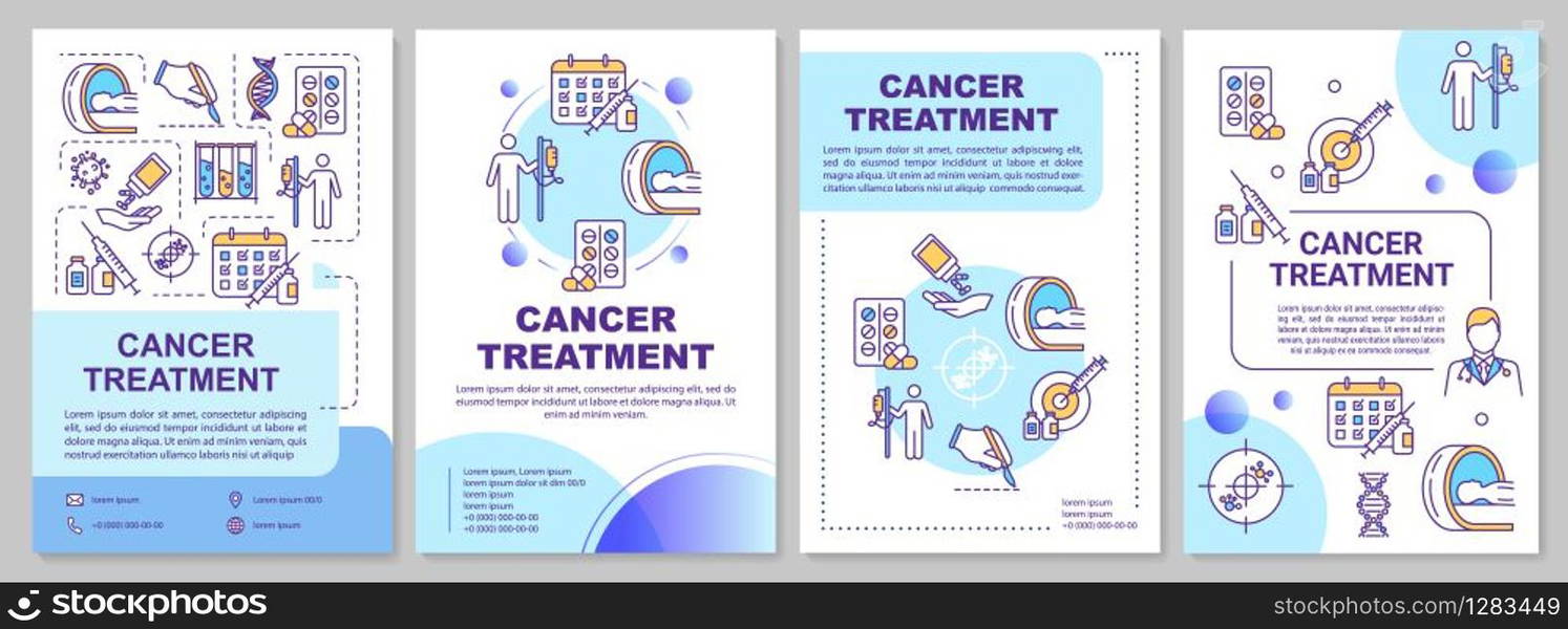 Birth control brochure template. Contraception methods. Flyer, booklet ...