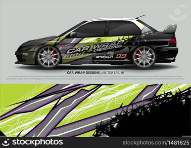 car wrap design. simple lines with abstract background vector concept ...