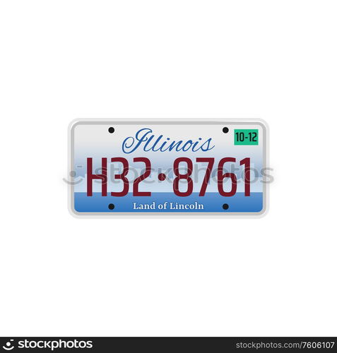Car number or vehicle license plats vector design. Metal or plastic ...