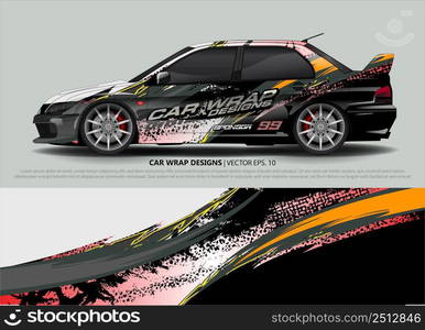 car wrap design. simple lines with abstract background vector concept ...