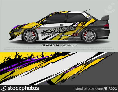 car wrap design. simple lines with abstract background vector concept ...