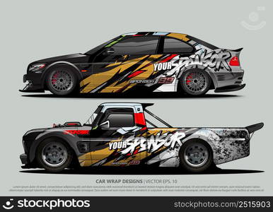 car wrap design. simple lines with abstract background vector concept ...
