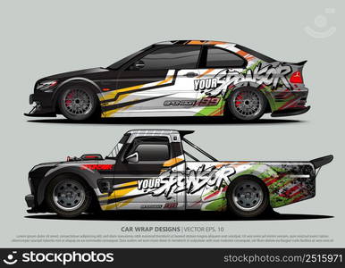 car wrap design. simple lines with abstract background vector concept ...