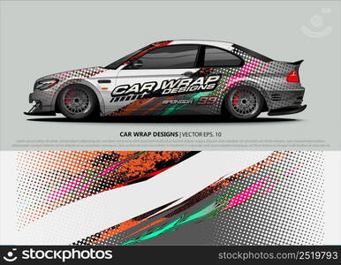 car wrap design. simple lines with abstract background vector concept ...