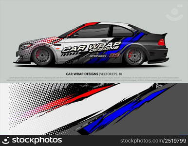 car wrap design. simple lines with abstract background vector concept ...