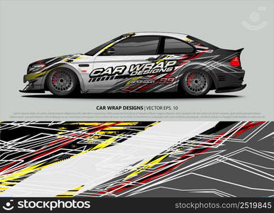 car wrap design. simple lines with abstract background vector concept ...