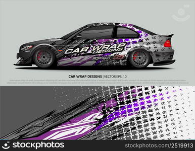 car wrap design. simple lines with abstract background vector concept ...