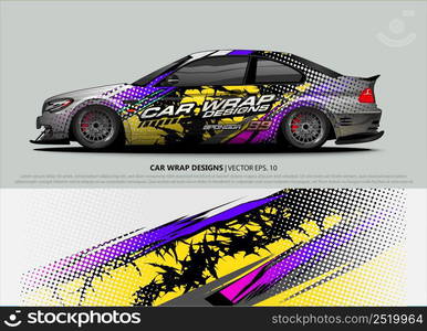 car wrap design. simple lines with abstract background vector concept ...