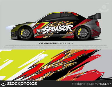 car wrap design. simple lines with abstract background vector concept ...