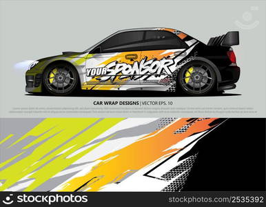 car wrap design. simple lines with abstract background vector concept ...