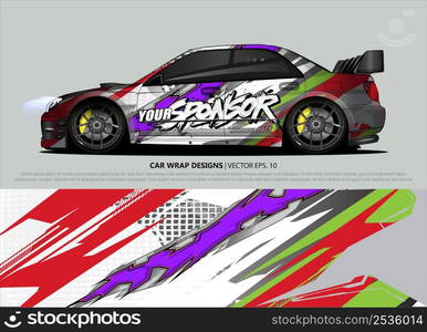 car wrap design. simple lines with abstract background vector concept ...