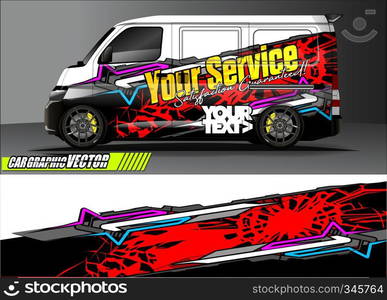 car wrap design. simple lines with abstract background vector concept ...