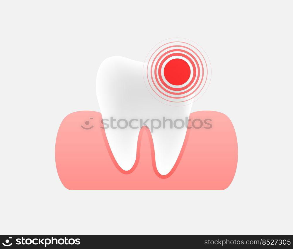 Cartoon character toothache. Vector illustration, cartoon character ...