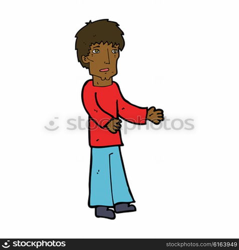 cartoon man explaining — Stockphotos.com