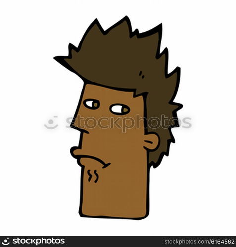 cartoon nervous expression — Stockphotos.com
